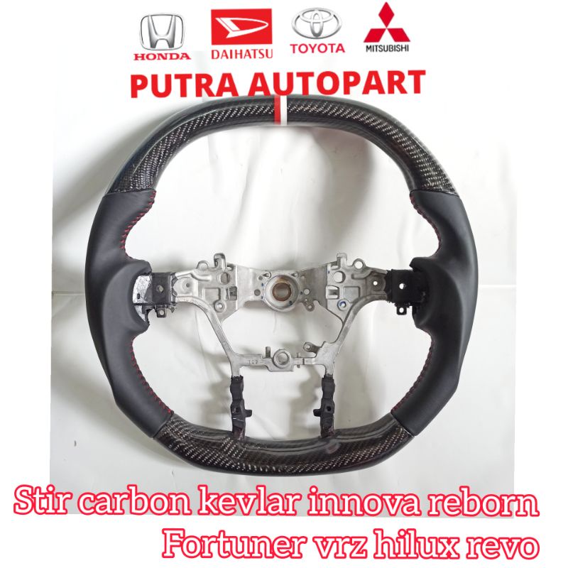 Jual stir setir karbon kevlar innova reborn fortuner vrz hilux revo ...