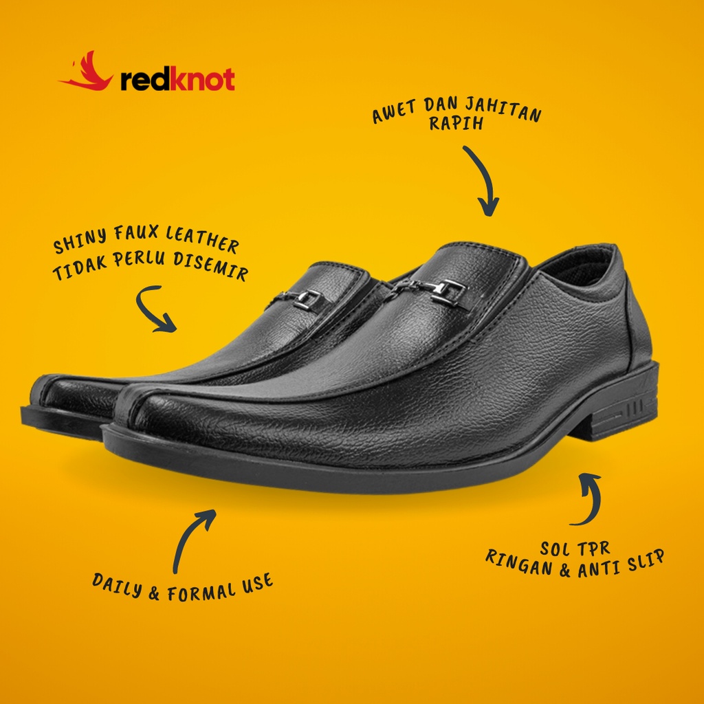 Jual Redknot Jackson Hitam Sepatu Kerja Murah Pantofel Berkualitas ...