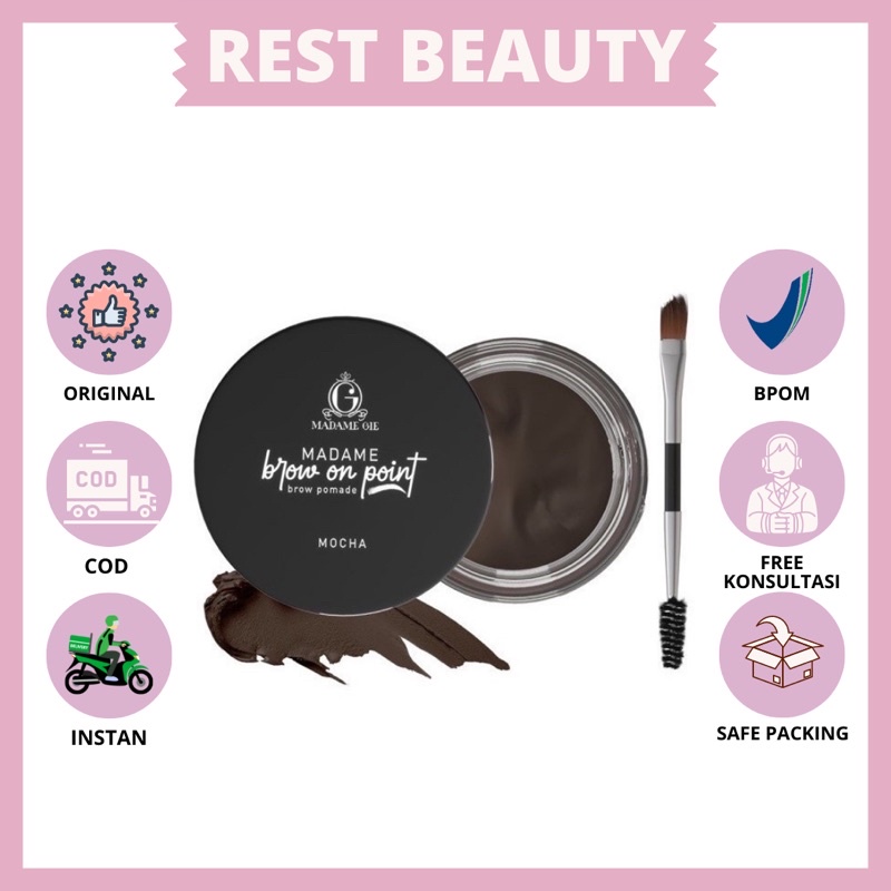 Jual MADAME GIE - Madame Gie Brow On Point ll Pomade Alis BPOM | Shopee ...