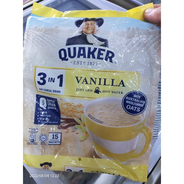 Jual Quaker oats cereal 3in1 rasa vanilla komalaysia | Shopee Indonesia