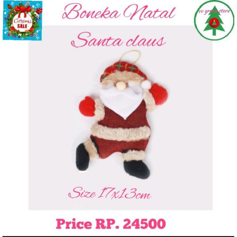 Jual Boneka Natal Santa Claus (gantung) | Shopee Indonesia