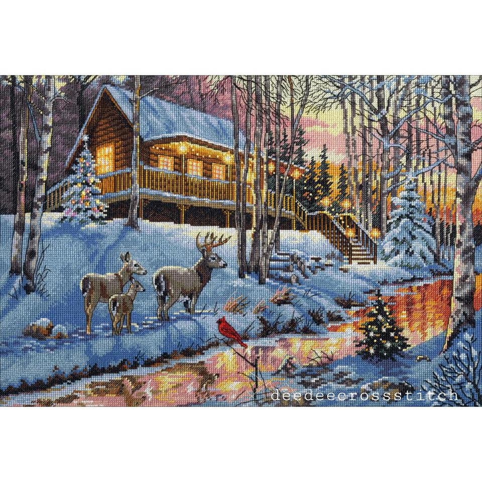 Jual Paket Kristik Original / Asli Dimensions 70-08976 Winter Cabin ...