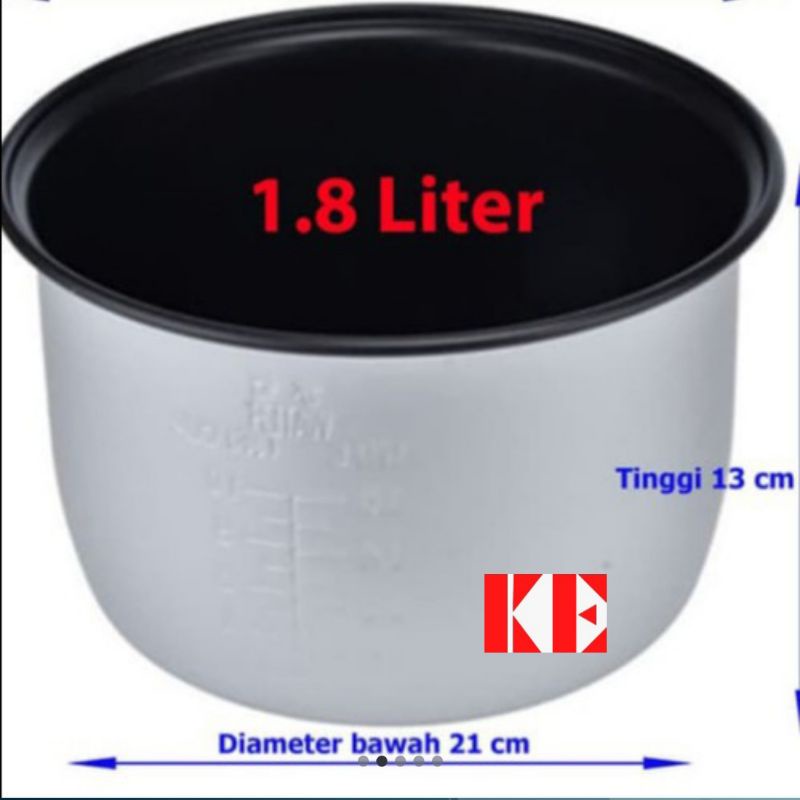Jual Panci Teflon/ Inner Pot Rice Cooker MIYAKO Tinggi 14,5 cm | Shopee ...