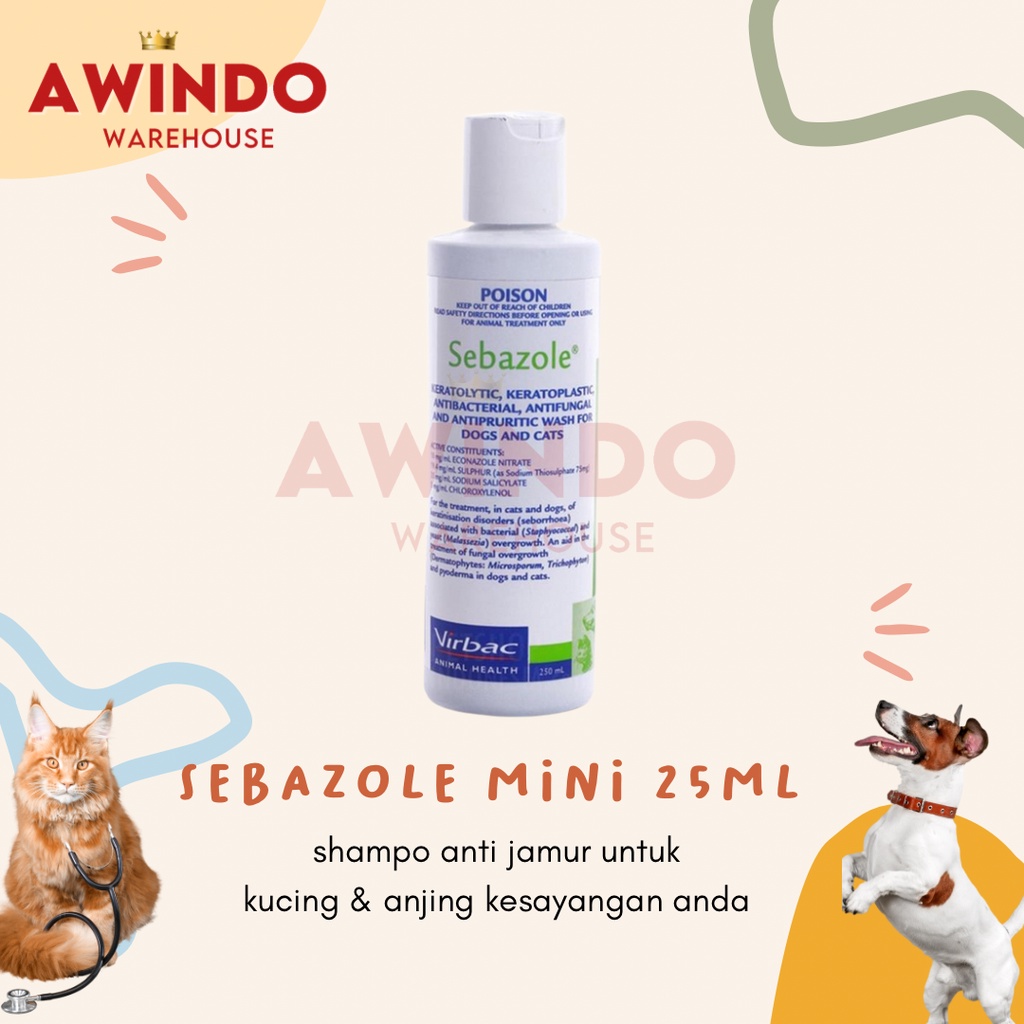Jual SEBAZOLE 25ML - Shampo Shampoo Sebazole Anti Jamur Scabies Anjing ...