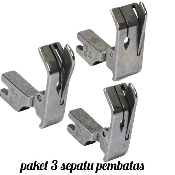 Jual Paket 3 sepatu pembatas SP mesin jahit besar isi 1/16 1/8 dan 1/4 ...
