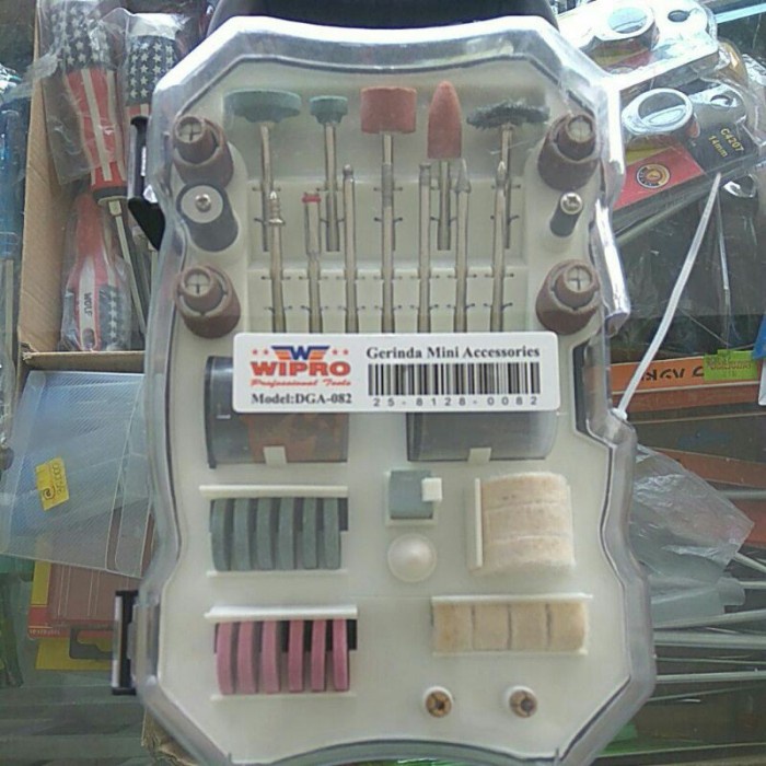 Jual WIPRO AKSESORIS GERINDA MINI GRINDER ROTARY TOOL KIT SET 82PCS DGA ...