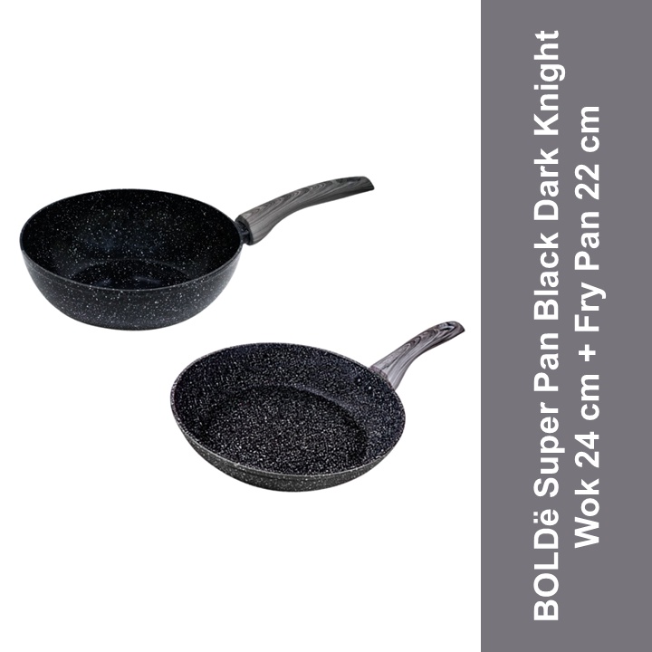 Jual BOLDe Wajan + Peggorengan / Wok Fry Pan Super Pan Black Dark ...