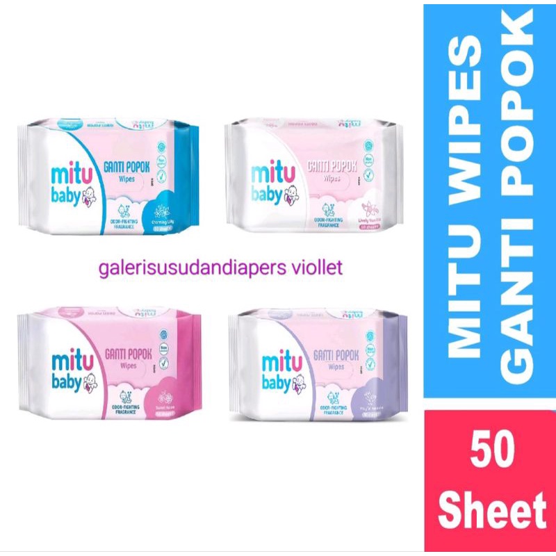 Jual Mitu Baby tisu basah ganti popok Wipes 50s (1 pcs) | Shopee Indonesia