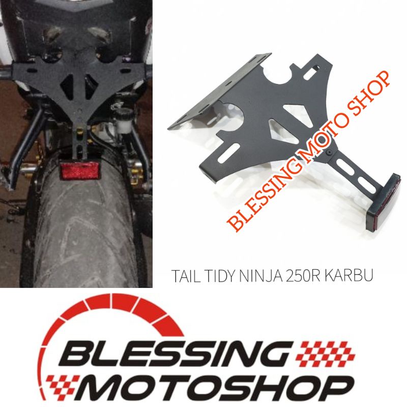 Jual tail tidy ninja 250 karbu breket plat nomor belakang ninja 250R ...