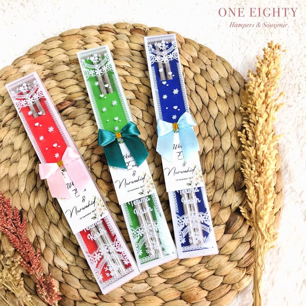 Jual Souvenir Pernikahan Sumpit Stainless Kemas Mika Souvenir Acara ...