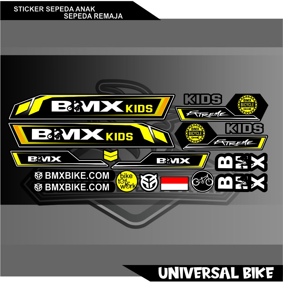 Jual DECAL ART STIKER STRIPING SEPEDA ANAK SEPEDA BMX / VARIASI SEPEDAH ...