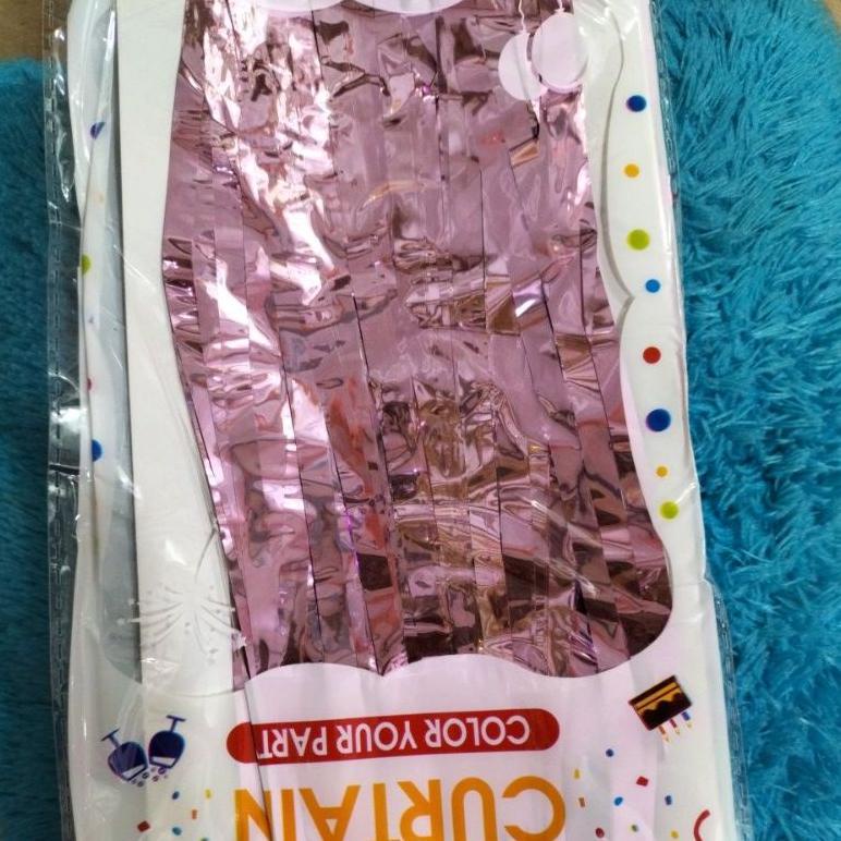 Jual Paket Dekorasi Ulang Tahun Tirai Pink /Rose Gold& Balon Happy ...