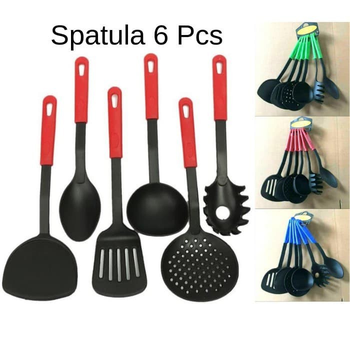 Jual Alat Masak Spatula Set 6 Warna | Shopee Indonesia