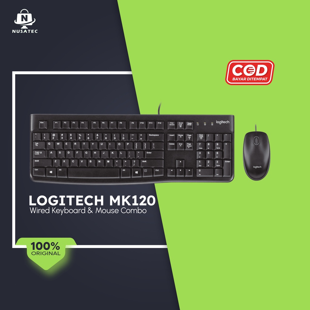 Jual Paket Set Keyboard dan Mouse Logitech MK120 USB | Shopee Indonesia