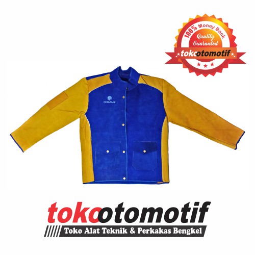 Jual Jaket Kulit Las Apron Jaket GOSAVE Leather Welding Jacket | Shopee ...