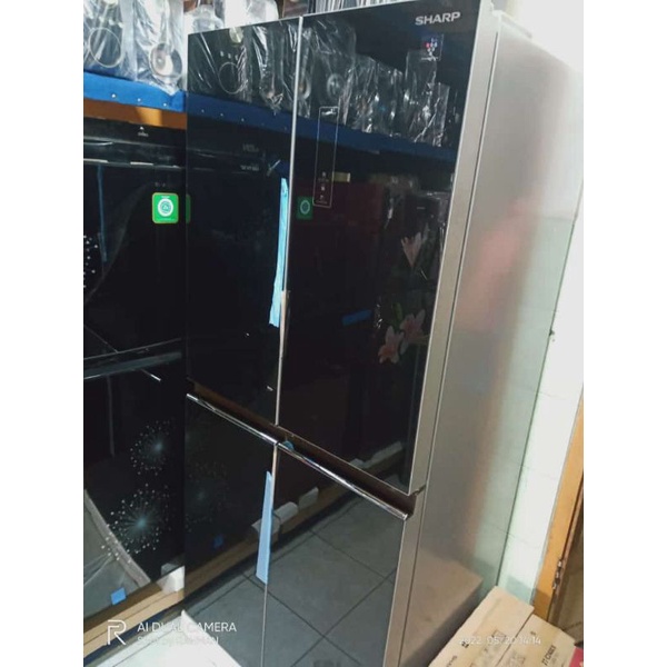 Jual kulkas sharp 4 pintu kaca SJ IF 51PG BK | Shopee Indonesia