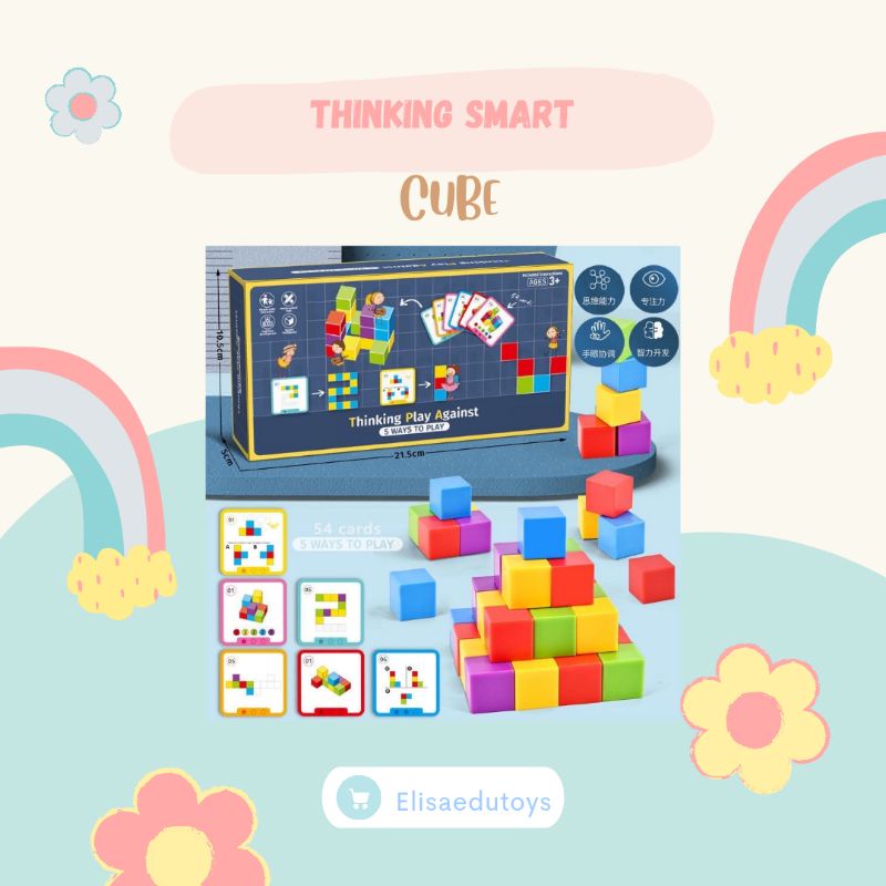 Jual thinking smart cube blocks balok kubus | Shopee Indonesia