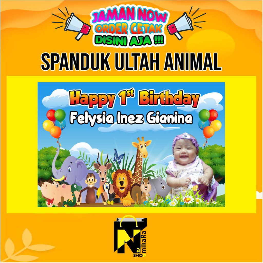 Jual banner spanduk ulang tahun anak custom, Backdrop happy brithday ...