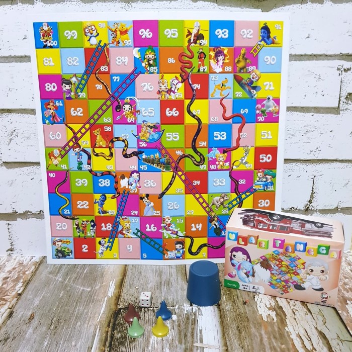 Jual GAME-BOARD- MAINAN ULAR TANGGA/ MAINAN JADUL ULAR TANGGA -BOARD ...