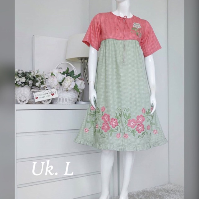 Jual Daster Bordir khas Malang - ND Terracotta Light Green Classic ...