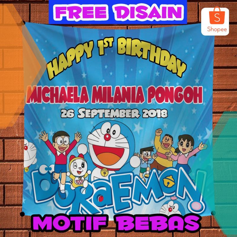 Jual LAYAR ULANG TAHUN ANAK / BACKDROP ULTAH ANAK MURAH UK 1x1 M ...