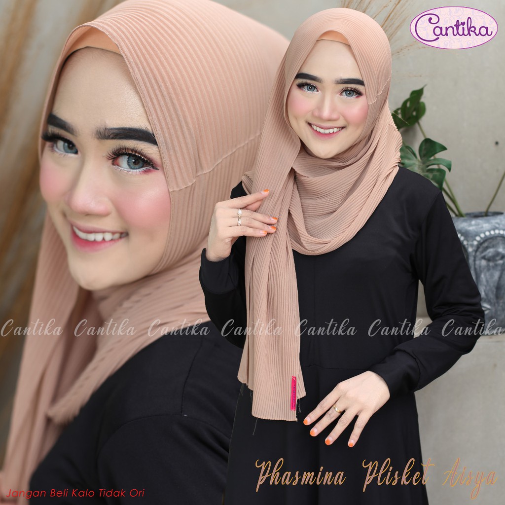 Jual Jilbab Pashmina Plisket Lidi Ceruti Aisya Ori Cantika BY QOID ...
