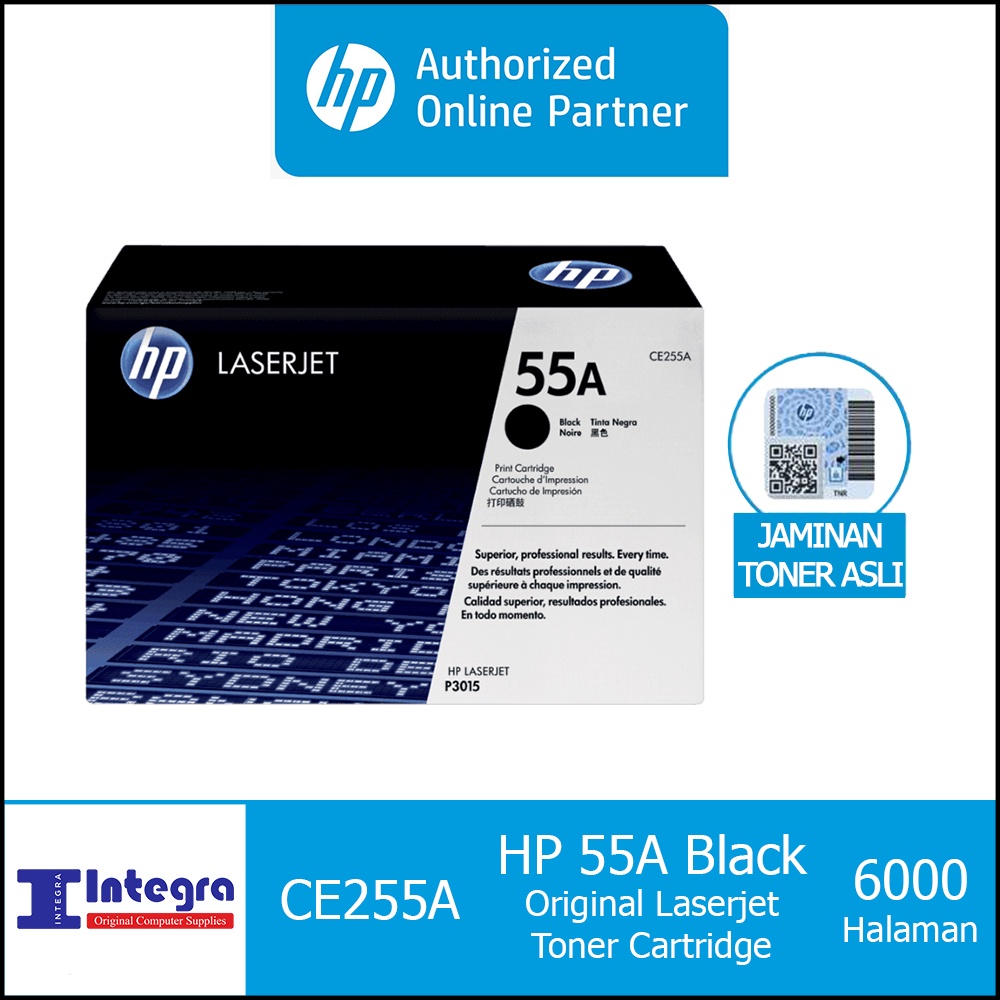 Jual Toner HP 55A Black Original Toner Cartridge (CE255A) | Shopee ...