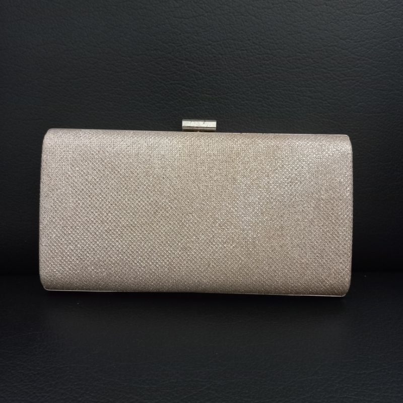 Jual Tas Dompet Clutch Pesta Wanita Warna Glitter Gold Mewah Ada Rantai ...