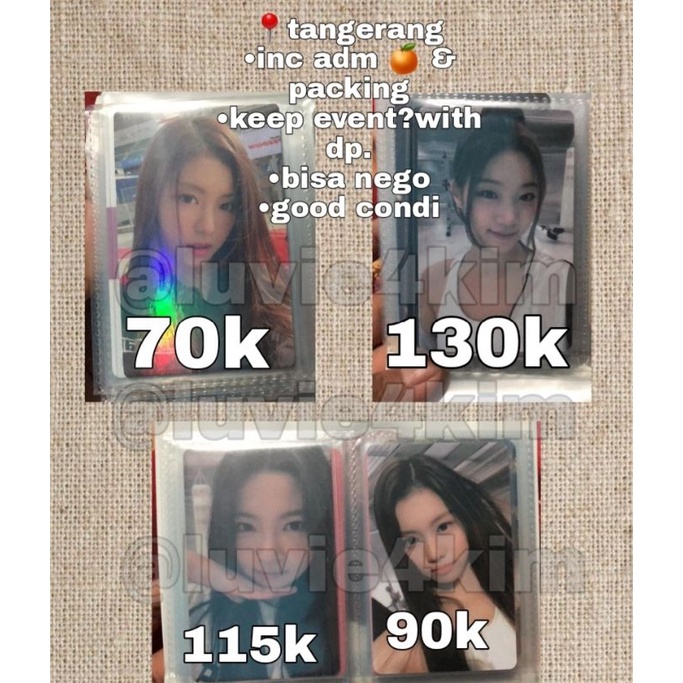 Jual LESSERAFIM PHOTOCARD. KAZUHA, EUNCHAE, GARAM | Shopee Indonesia