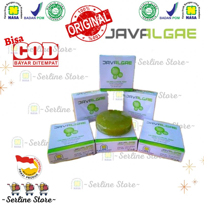 Jual CHLORELLA FACIAL SOAP WITH COLLAGEN / JAVALGAE NASA 100% ORIGINAL ...