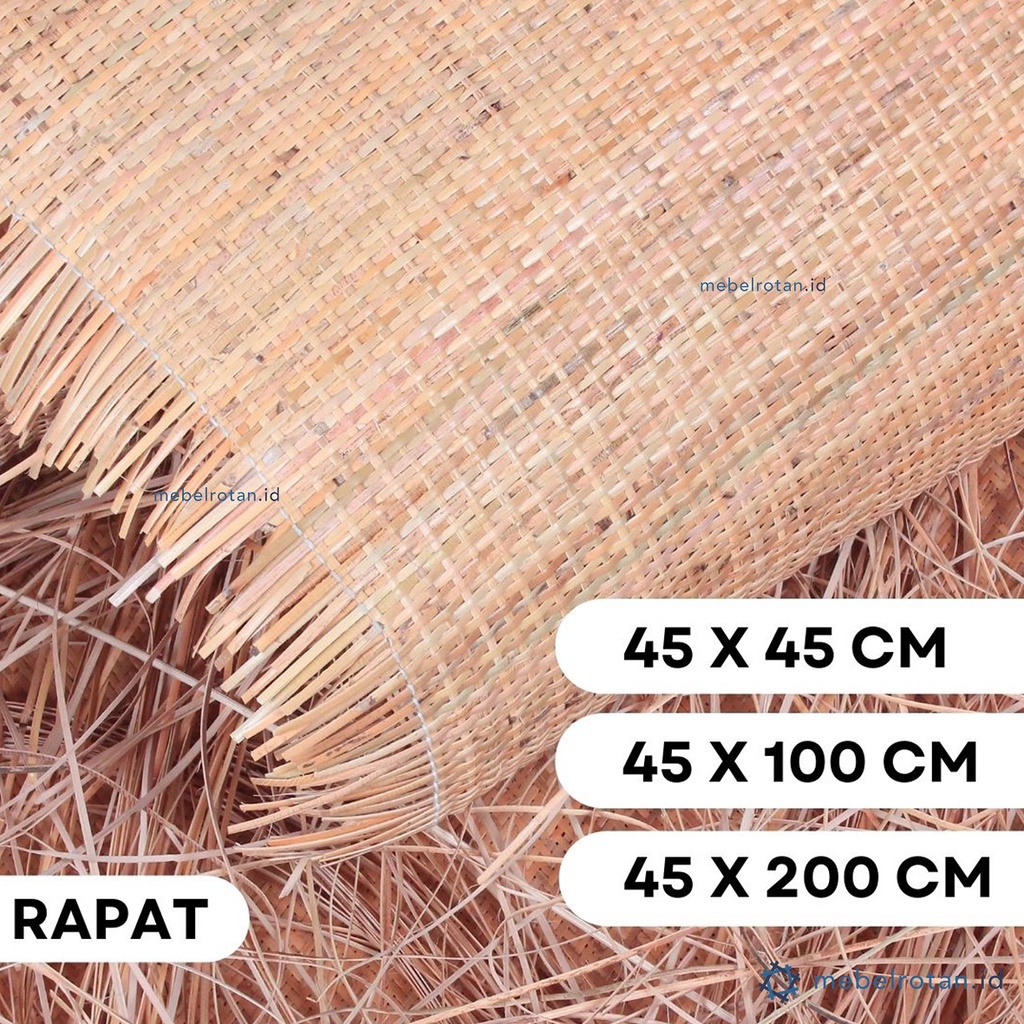 Jual [FREE ONGKIR] Anyaman Rotan Lembaran Alami | Webbing Rapat 45 cm ...