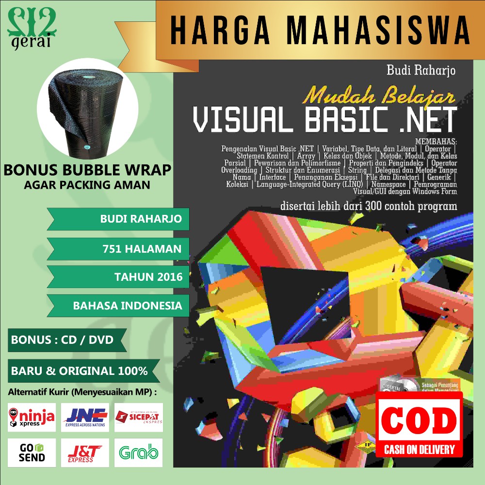 Jual BUKU MUDAH BELAJAR VISUAL BASIC NET BUDI RAHARJO HARGA MAHASISWA | Shopee Indonesia