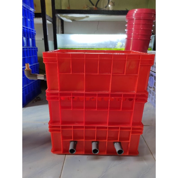 Jual TRICKEL FILTER BOX FILTER KOLAM KOI 3 susun Non Media (EMBER BIO ...