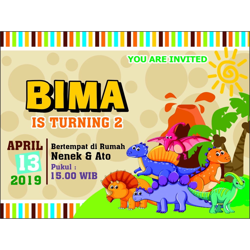 Jual Kartu Undangan Ultah Anak Custom Free Plastik, Kartu Undangan Ulang Tahun Anak Custom Free ...