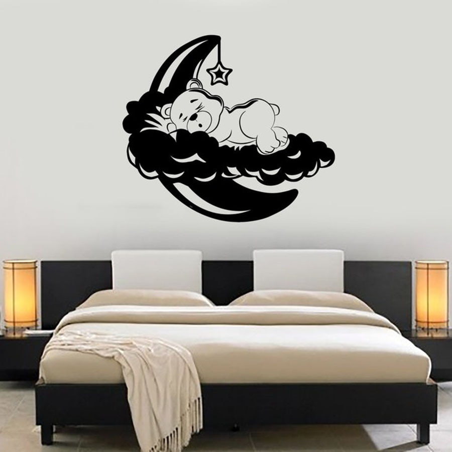 Jual Stiker Dinding Kamar Tidur Anak Wall Vinyl Decal Teddy Bear ...