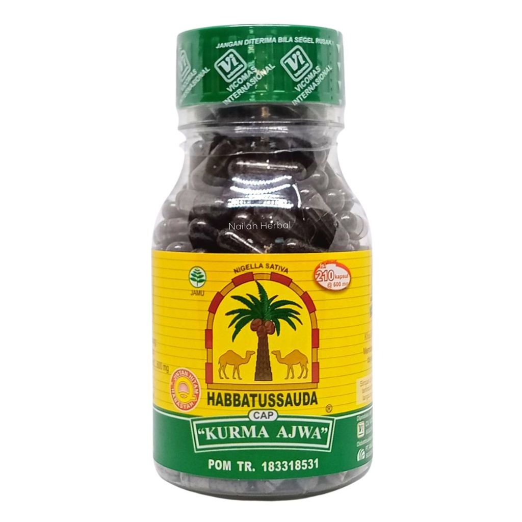 Jual Habbatussauda Cap Kurma Ajwa 210 kapsul / HABBATUSAUDAH / TRIGONA ...