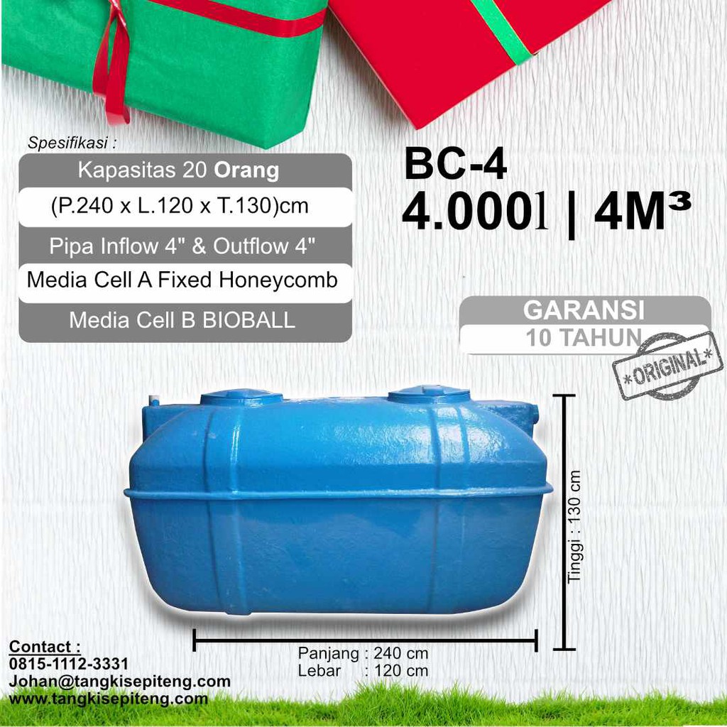 Jual Tangki BIOTECH BIOTANK 4000 Liter - BIO SEPTIC TANK | Shopee Indonesia
