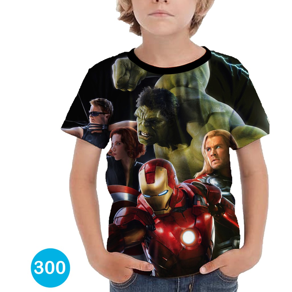 Jual Kaos Avengers Captain Marvel 3D Baju Karakter Kartun Anak #300 ...