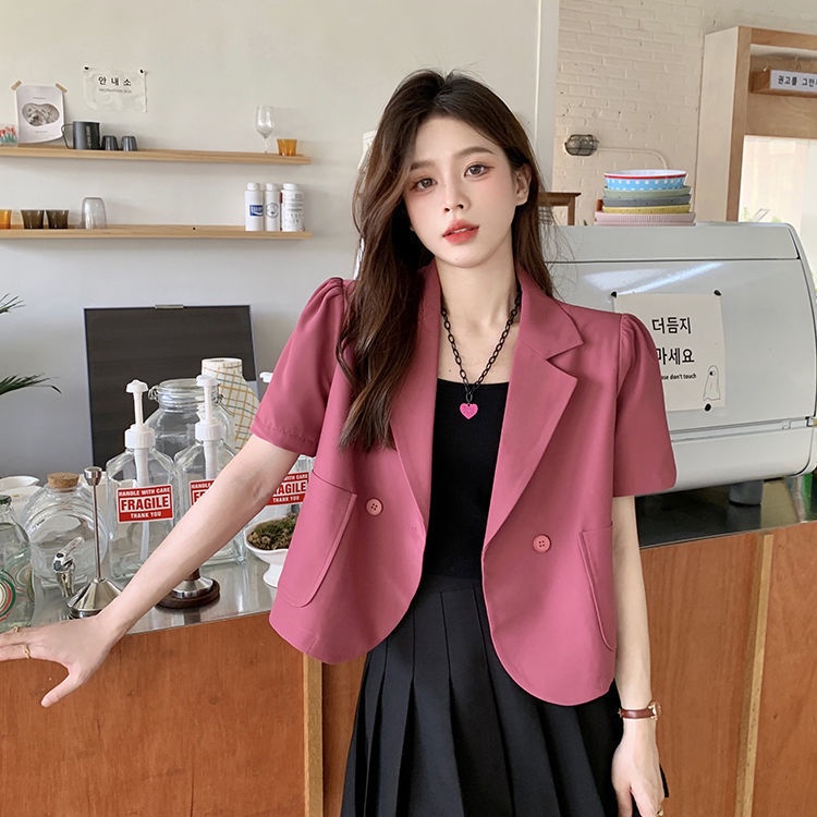 Jual Blazer Korea Summer Crop --- Dalmina Blazer | Shopee Indonesia
