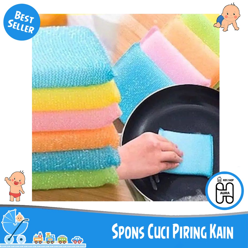 Jual Spon Busa Cuci Piring Sabut Jaring Spons Dishwashing Sponge ...