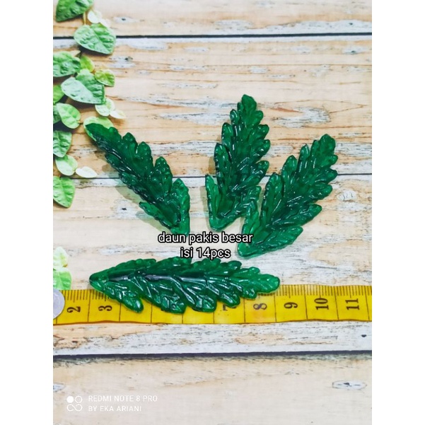 Jual 14pcs daun pakis besar/daun akrilik/DIY kreasi akrilik | Shopee ...