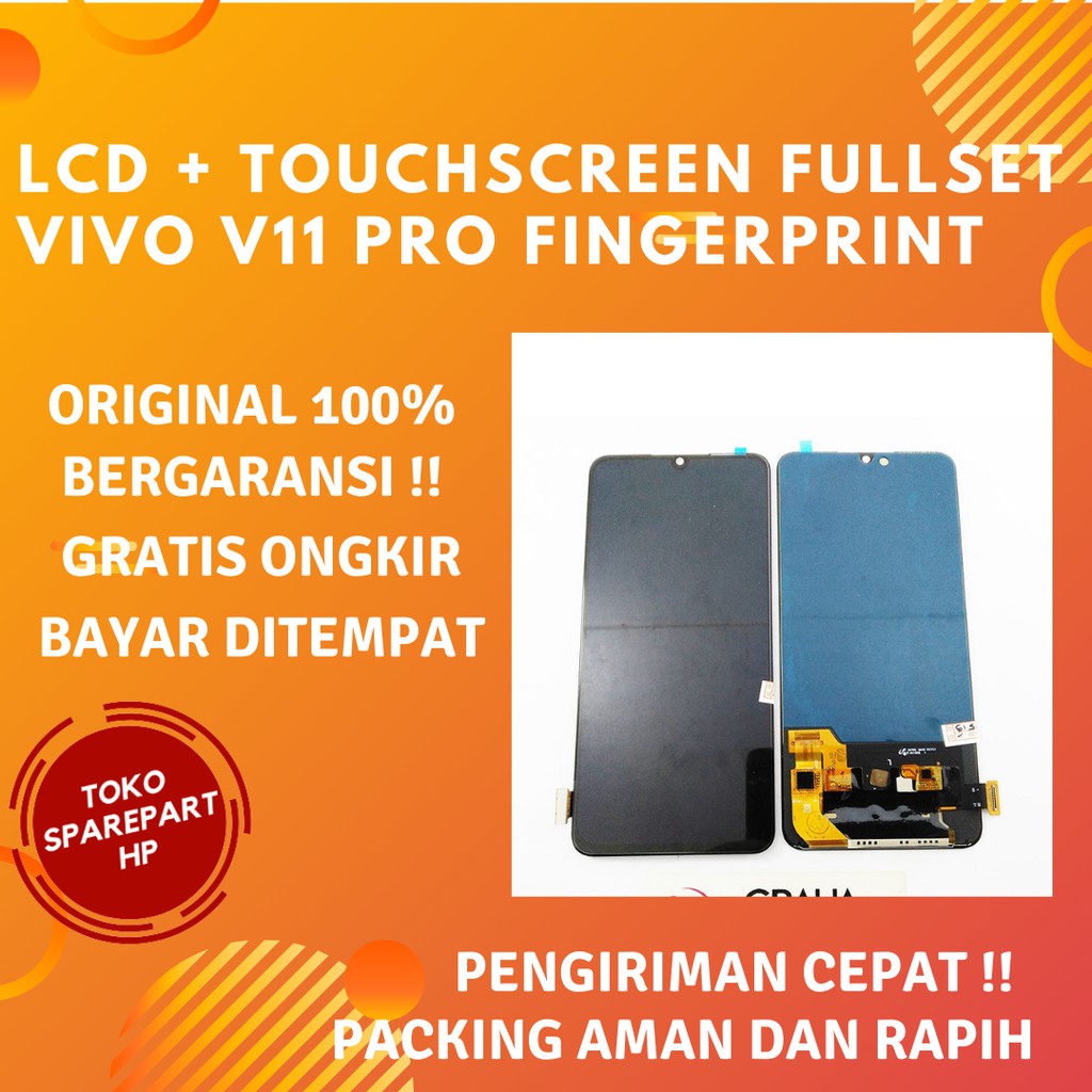 Jual Lcd Fullset Ori Vivo V11 Pro Fingerprint Layar Lcd + Touchscreen Full set Original OLED/OEM ...