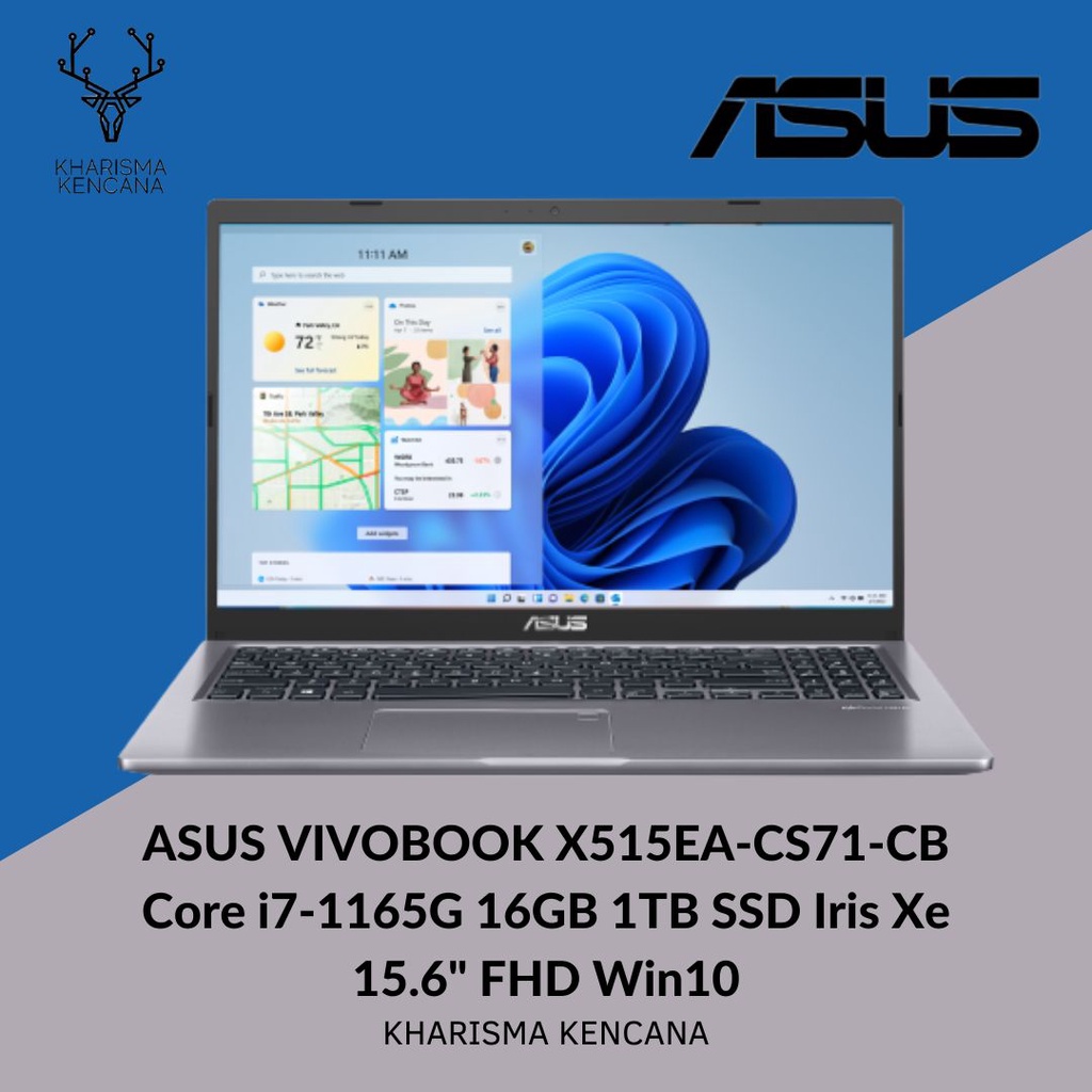 Jual ASUS X515EA-CS71-CB Core i7-1165G 16GB 1TB SSD Iris Xe 15.6" FHD W10 | Shopee Indonesia