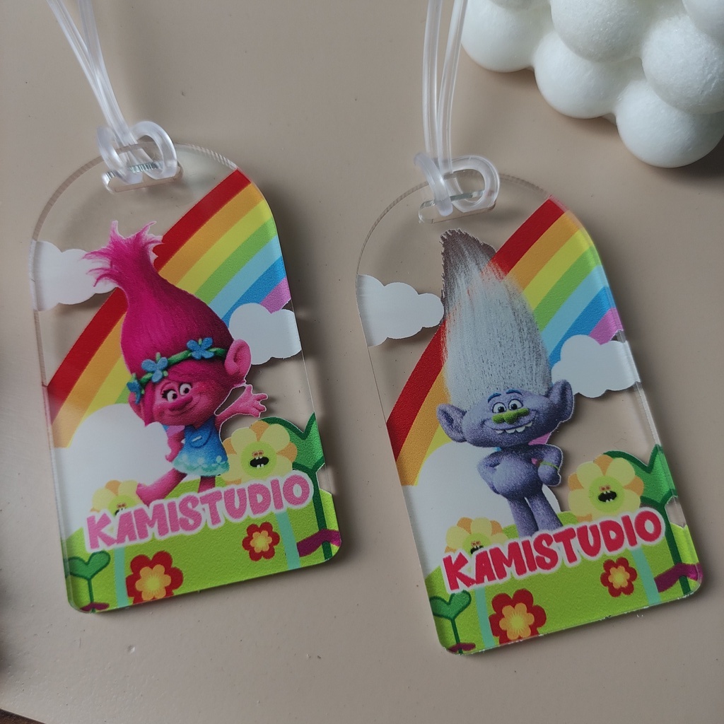 Jual LUGGAGE TAG / GANTUNGAN KOPER TROLLS/GANTUNGAN KOPER POPPY ...