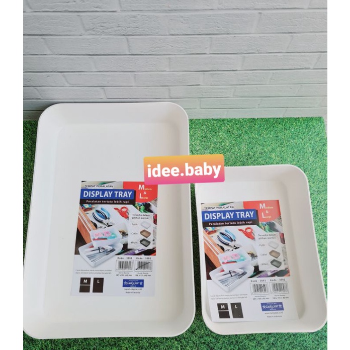 Jual Tray putih - Montessori tray - sensory tray size M dan L | Shopee ...