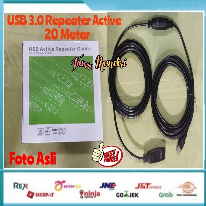 Jual Cable USB 3.0 Extension Repeater Active 20 Meter High Speed ...