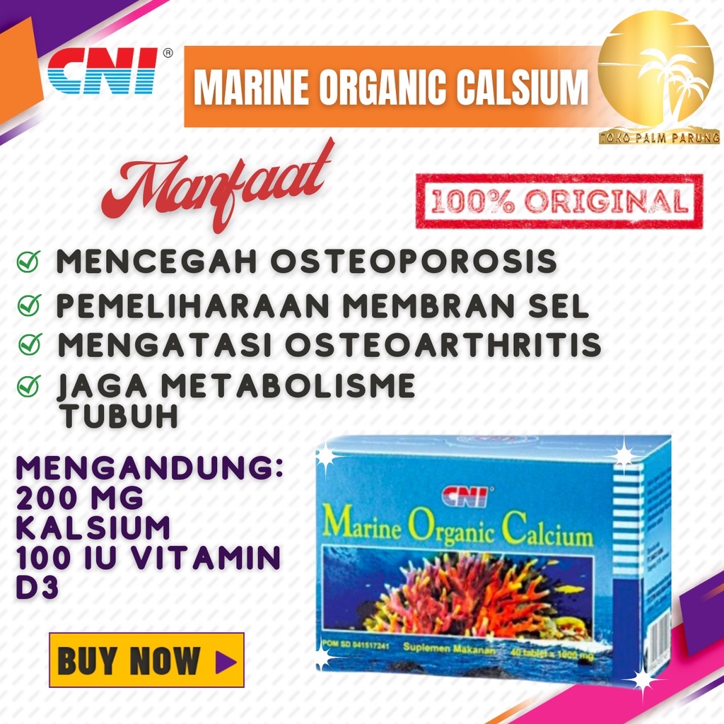 Jual Marine Organic Calcium Mineral Alami Mencegah Osteoporosis Dan ...