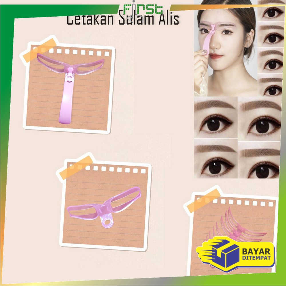Jual FH-K49 Cetakan Alis 8 IN 1 Wanita Eyebrow Template Alat Cetakan Alis Korea Delapan Model ...