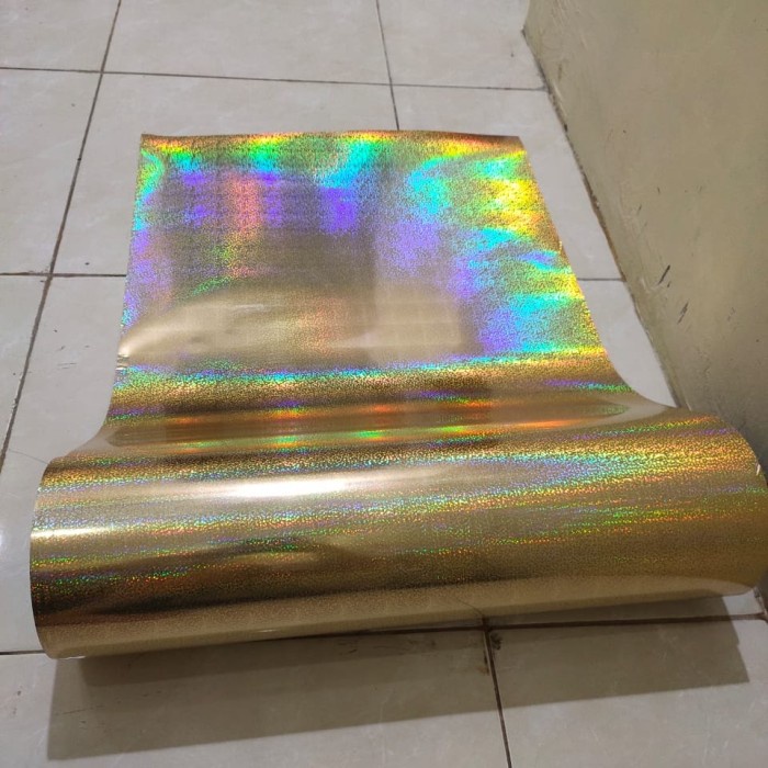 Jual s02hgh Polyflex Hologram Gold Premium / Poliflex Metalic Motif / Polyflek - Hologram Gold ...