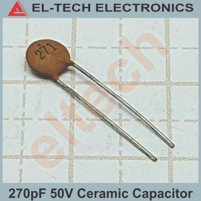 Jual 270pF 270 pF Pico Farad Ceramic Keramik Capacitor Kapasitor elt3ch ...